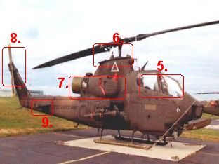 Bell Model 209 AH-1 Huey Cobra description identification pictures ...