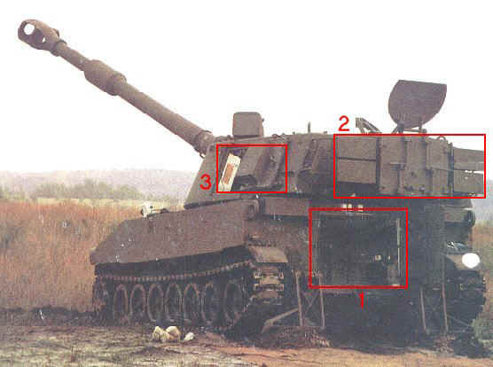 M-109 Etats-Unis Détails à observer self-propelled howitzer artillery