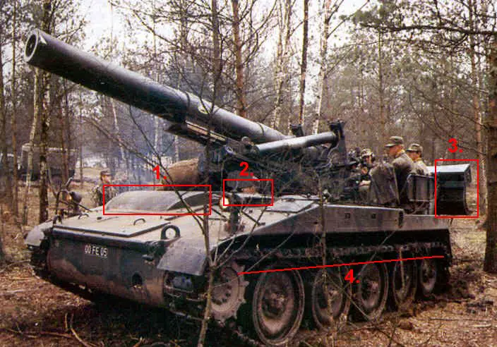 M110 Etats-Unis Détails à observer self-propelled howitzer artillery M-110
