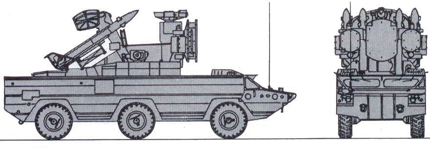 SA-8 Gecko Russe Russian Identification armoured vehicle with missile ...