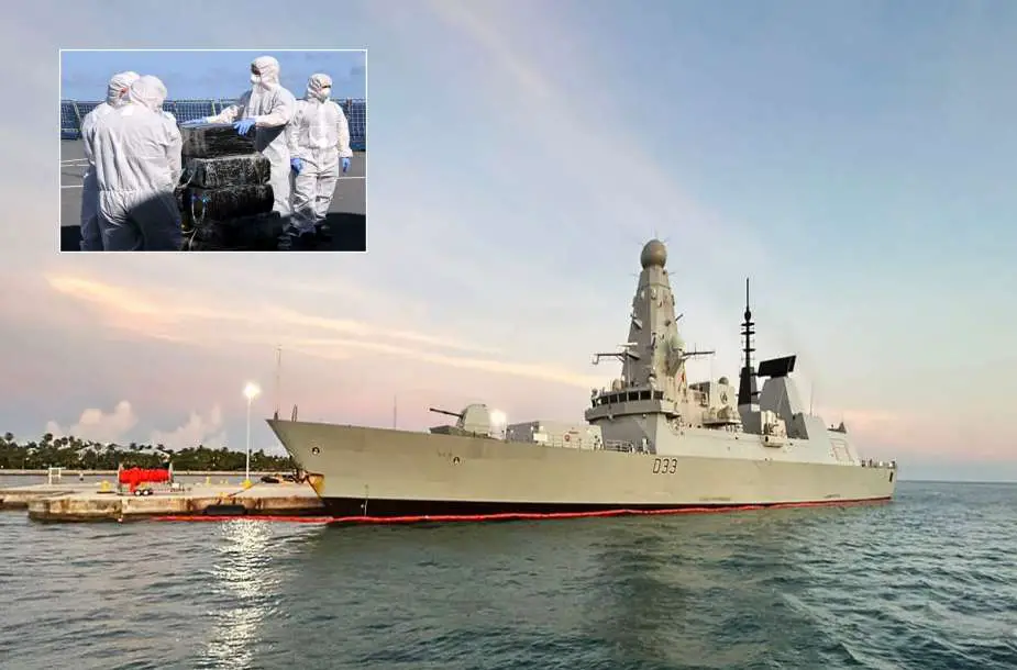 HMS Dauntless seizes cocaine in the Caribbean using Sampson radar