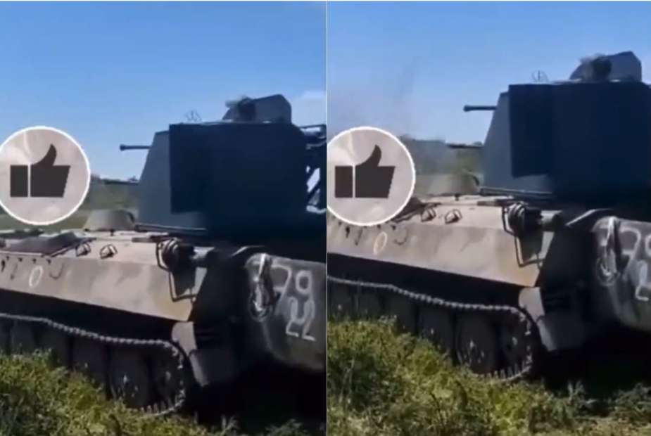 MT-LB armored vehicle fitted with 2M-3 25mm naval gun in Ukraine