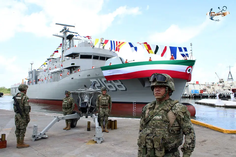 Mexican Navy launches final Oaxaca-class OPV named Arm Tabasco P-168