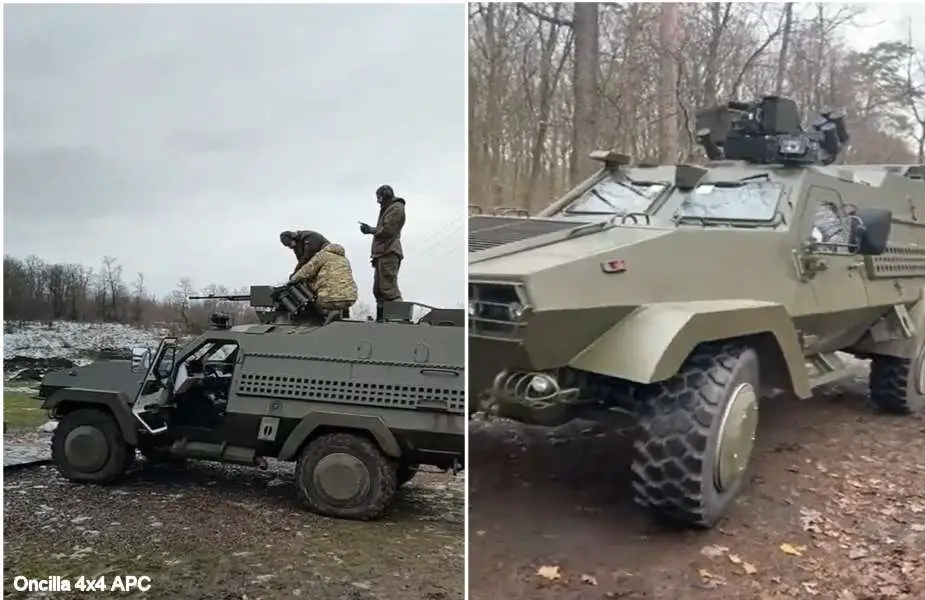 Ukrainian Army conducts exercise with Polish-supplied Oncilla 4x4 APCs