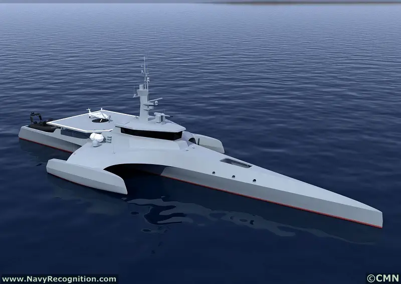 First Ocean Eagle 43 Trimaran Patrol Vessel hull for Mozambique ...