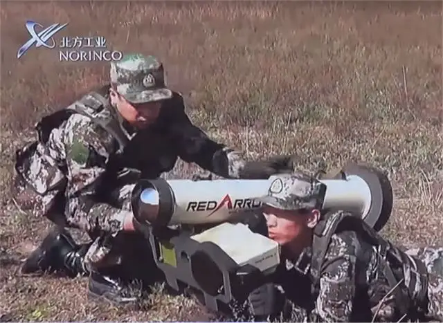 HJ-12 Red Arrow 12 anti-tank multirole fire-and-forget missile ...