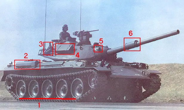 Type 74 main battle tank Japan Japanese Army technical data sheet ...