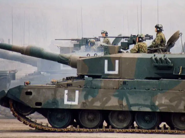 Type 90 main battle tank Japan Japanese Army technical data sheet ...