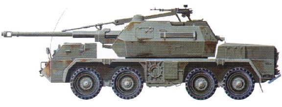 Dana self-propelled gun howitzer wheeled armoured vehicle Czech Army ...