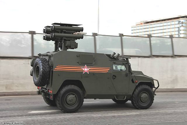 Kornet-D anti-tank missile carrier 4x4 vehicle Tigr-M GAZ-233116 technical data sheet pictures ...