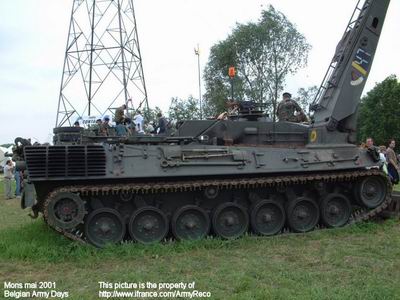 Leopard 1 ARV Bergpanzer armoured recovery vehicle Belgian army Belgium ...