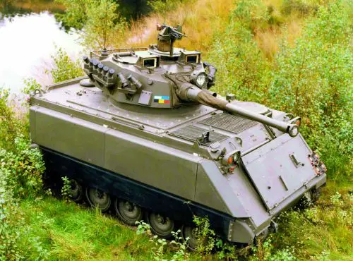 CSE90 weapon system 90 mm turret armored vehicle Cockerill gun ...