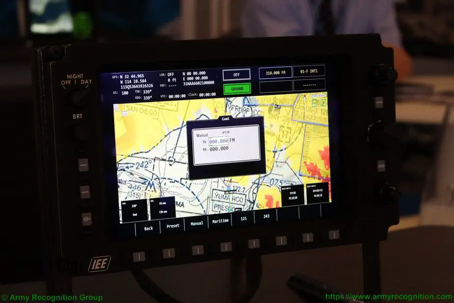 IEE showcases new 10 inch widescreen MFD at Eurosatory 2018