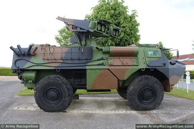 VAB HOT Mephisto anti-tank missile launcher 4x4 armored vehicle ...
