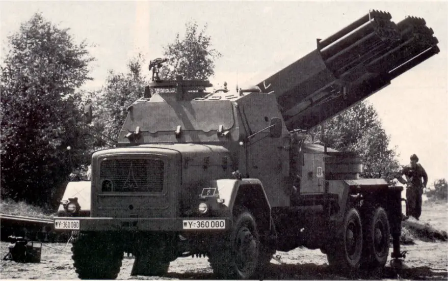 LARS SF 1 light multiple rocket launcher system artillery German army ...
