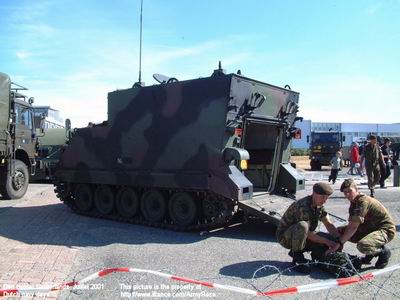 M577 tracked armoured vehicle command post Dutch Army Netherlands ...