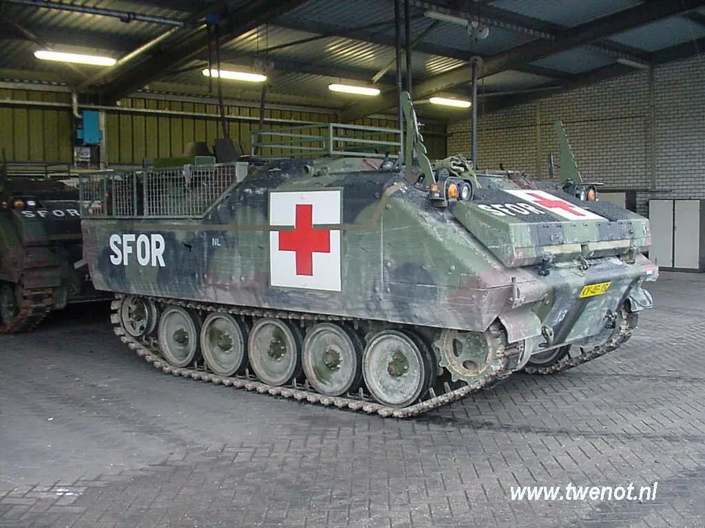 YPR-765 PRGWT tracked armoured vehicle ambulance battle field Dutch ...
