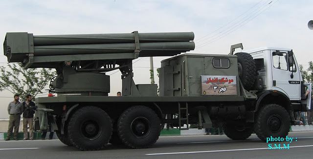 Fadjr-3 Fajr-3 RAAD 240mm multiple rocket launcher system technical ...