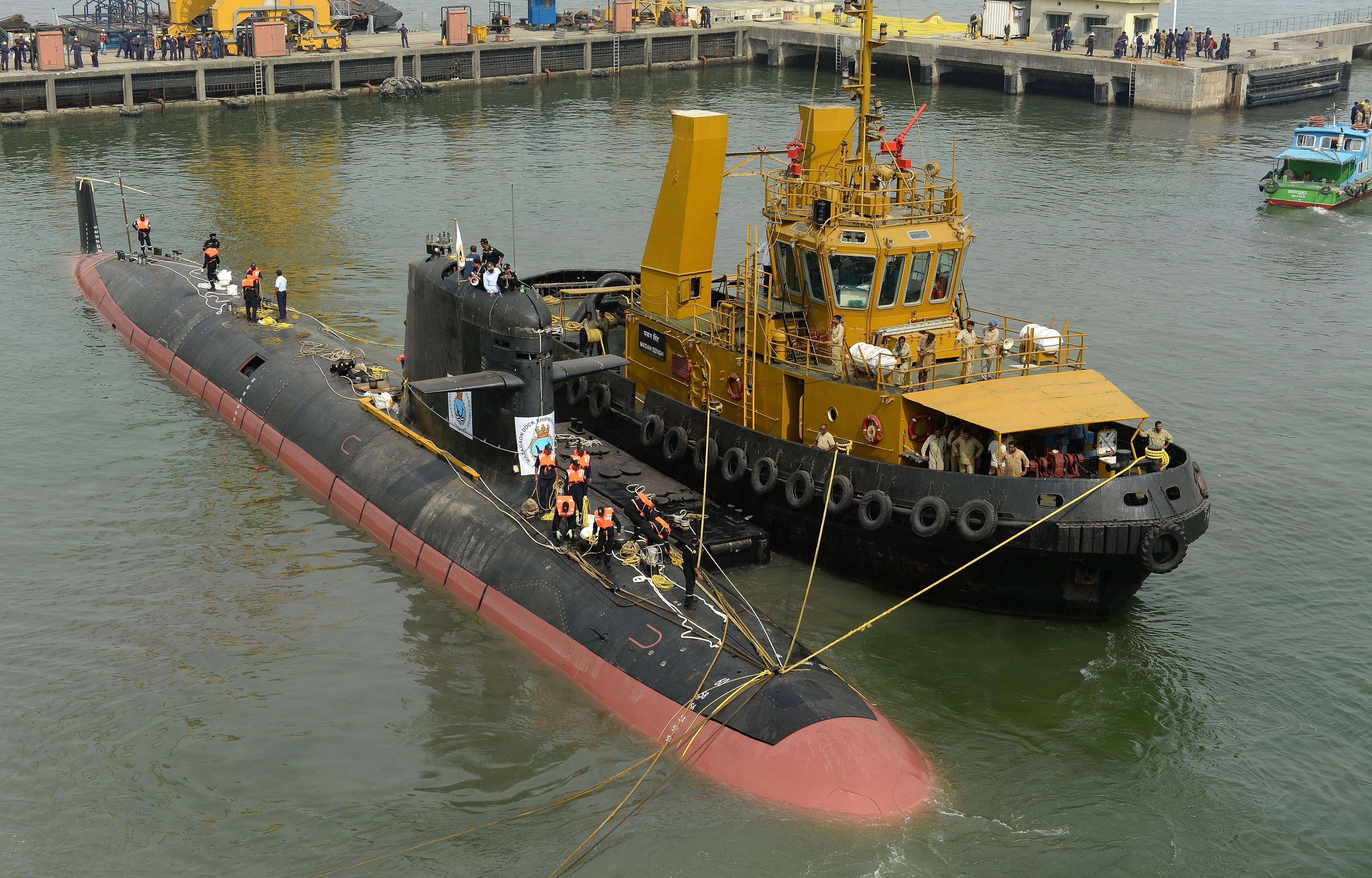 HD Pictures of the First Indian Navy Scorpene class SSK Submarine "Kalvari"