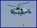 Russian Baltic Fleet Ka-27PL helicopters practice anti-submarine ...