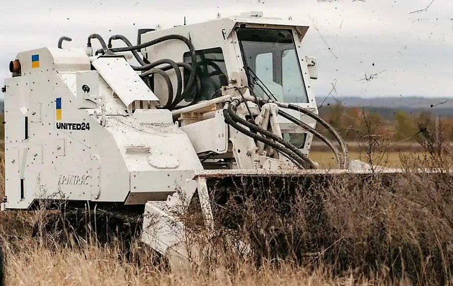 Ukraine receives first Armtrac 400 mine clearing vehicle from UK