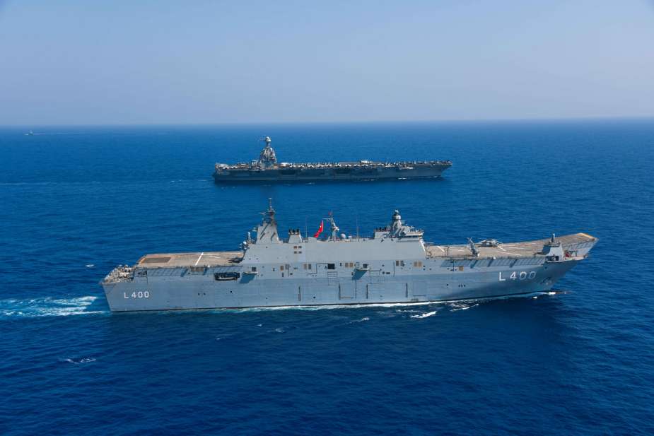 US Navy's aircraft carrier USS Gerald R. Ford visits Türkiye after drills with TCG Anadolu