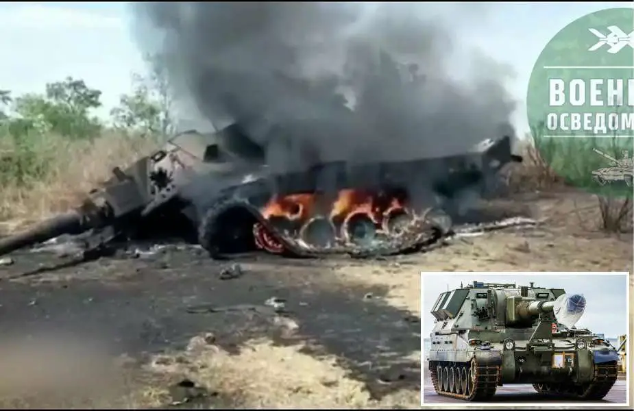 Ukrainian AS90 howitzer and Challenger 2 tank destroyed in same sector