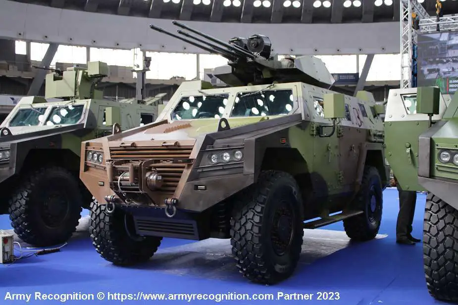 Partner 2023: Yugoimport unveils Milosh BOV M16 4x4 armed with Kerber triple 20mm Remote ...