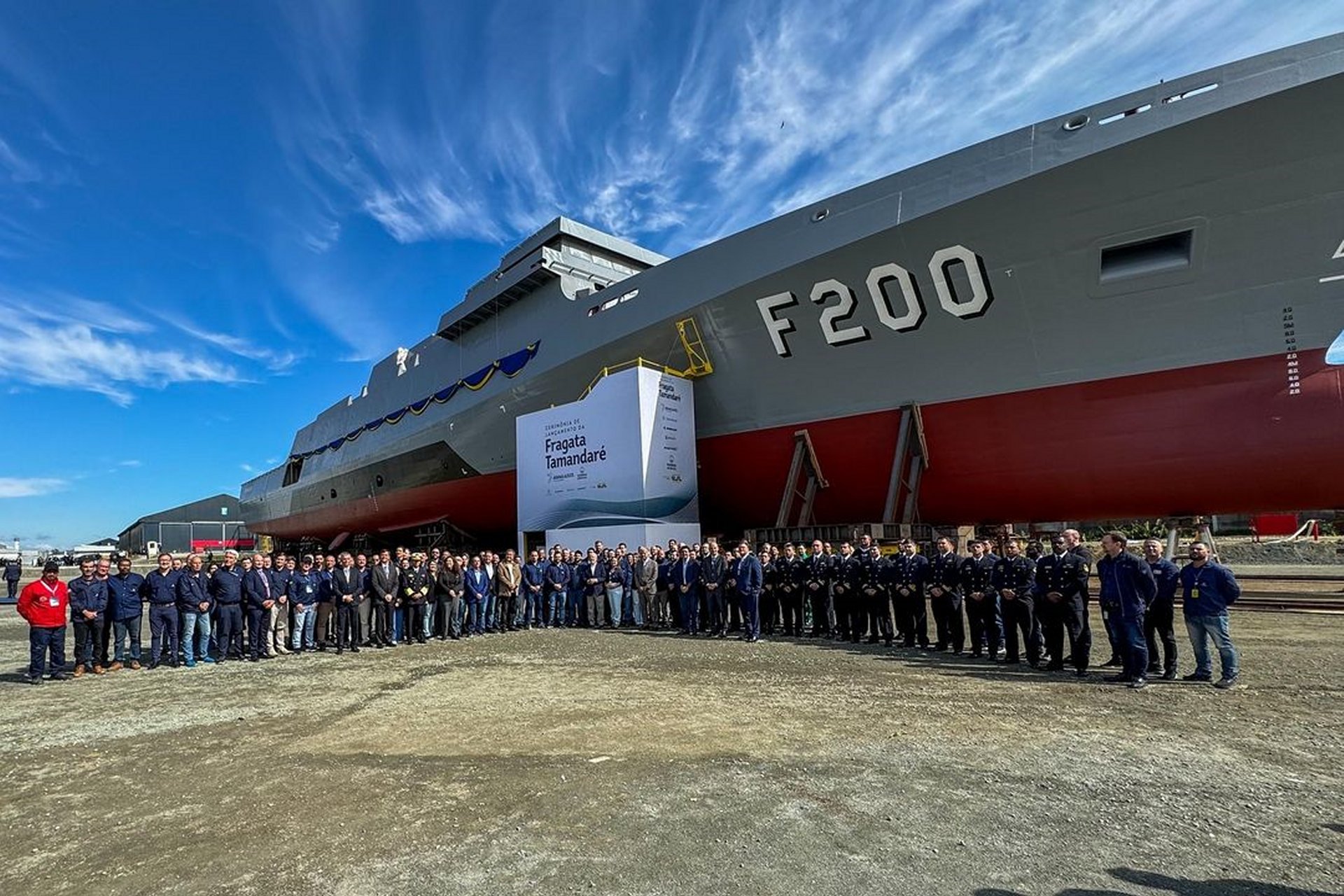 Brazilian Navy launches first Tamandare class frigate in historic ceremony