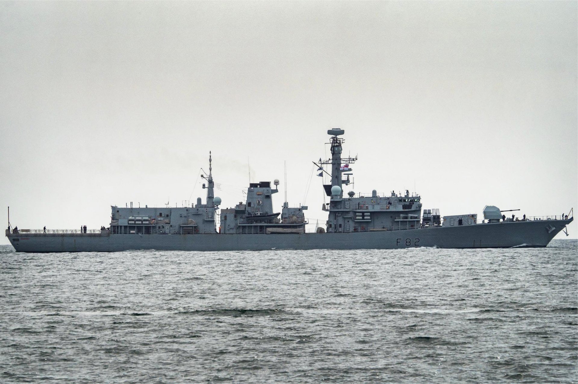 HMS Somerset sets sail from Devonport with Naval Strike Missiles on board