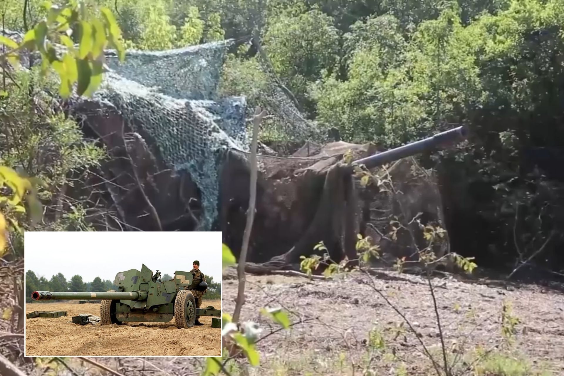 Russia Uses Old MT-12 Rapira 100mm Anti-Tank Gun to Target Camouflaged ...