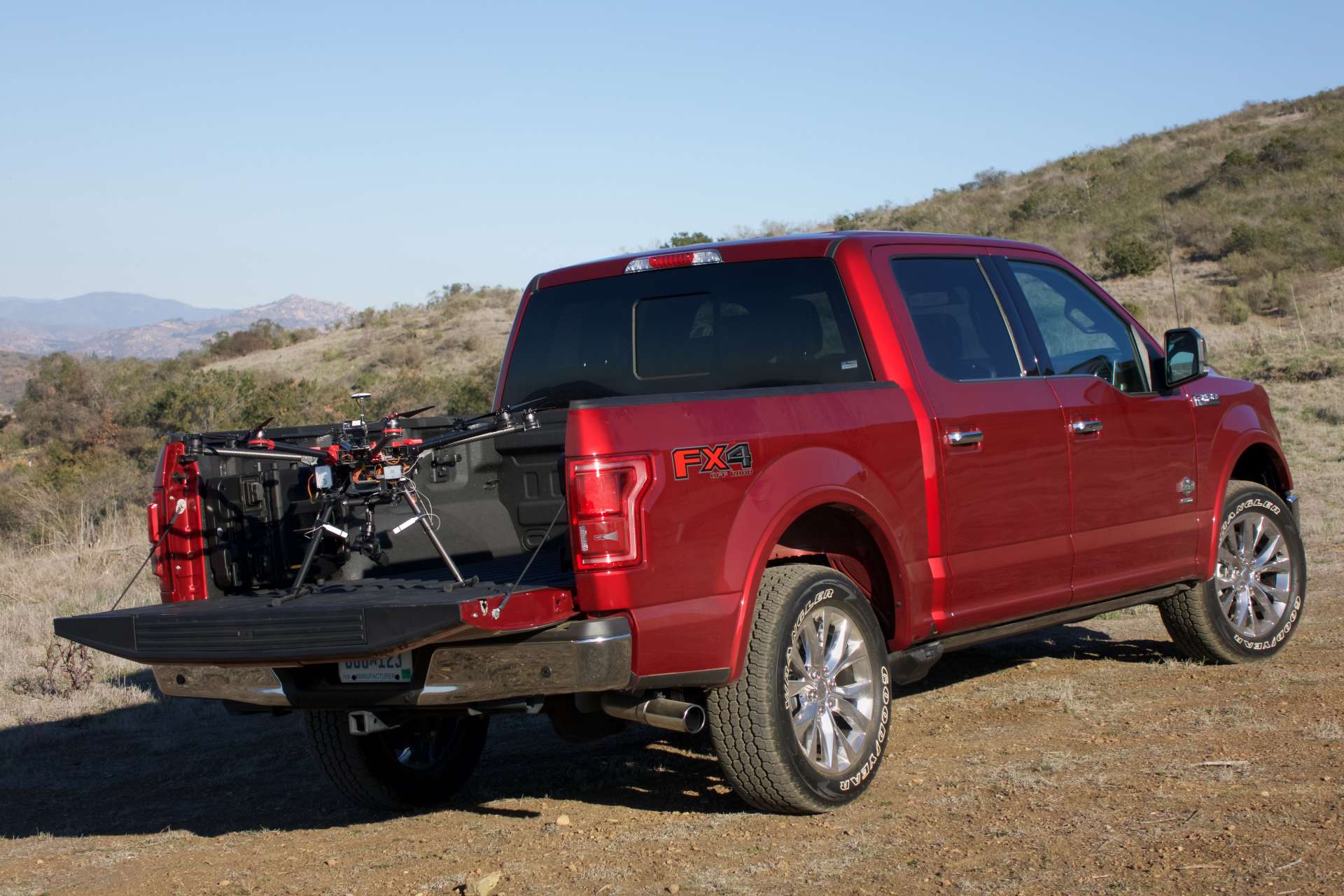Will Ford's future pickup trucks feature UAV landing platforms?