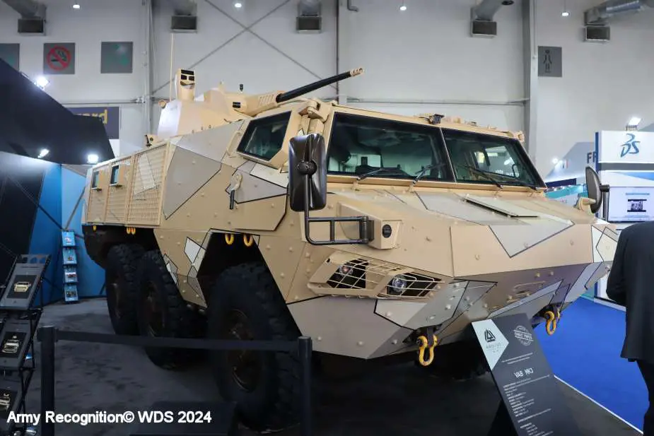 French company Arquus showcases VAB Mk3 6x6 IFV at World Defense Show 2024