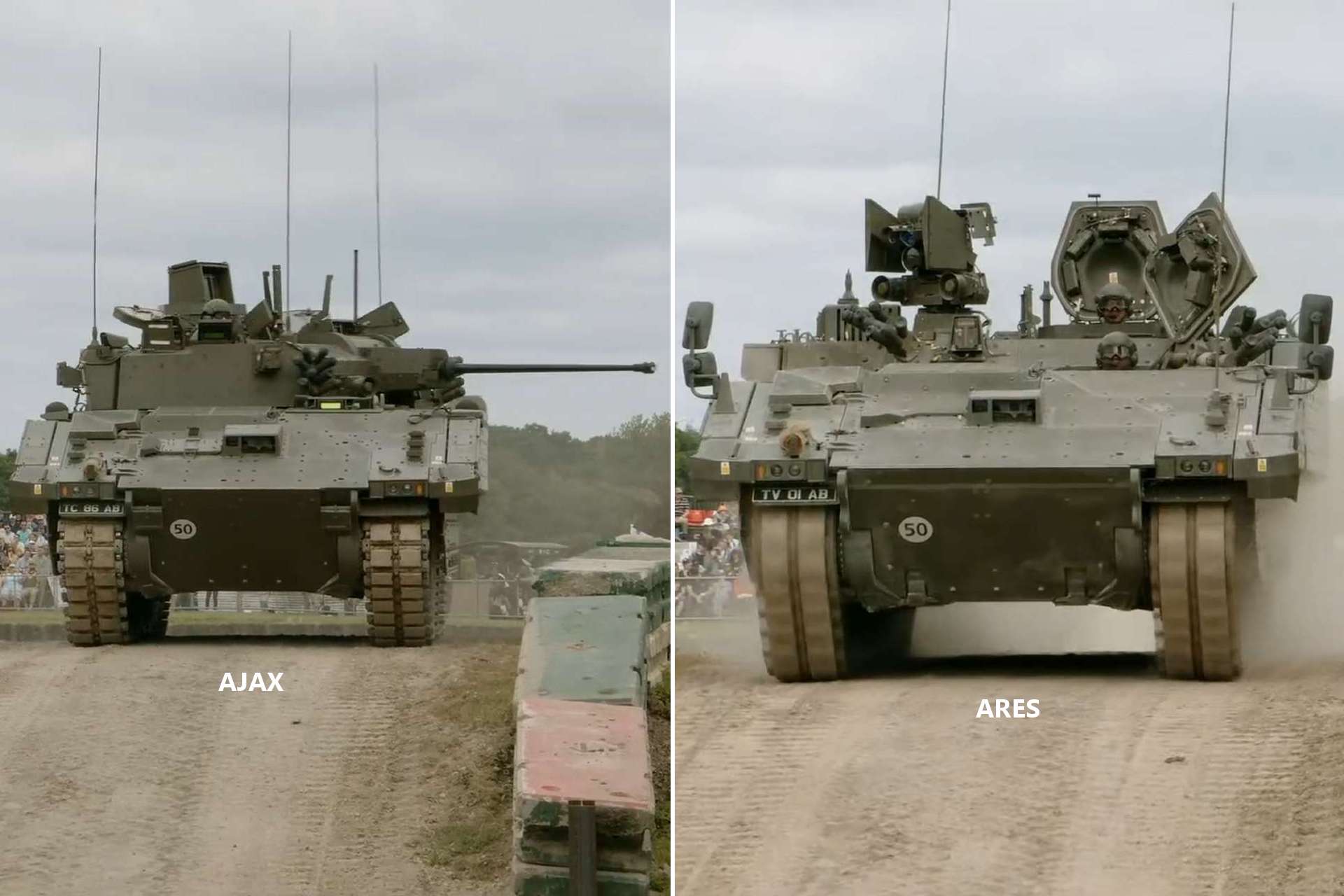 British Army's future AJAX and ARES armored fighting vehicles make ...