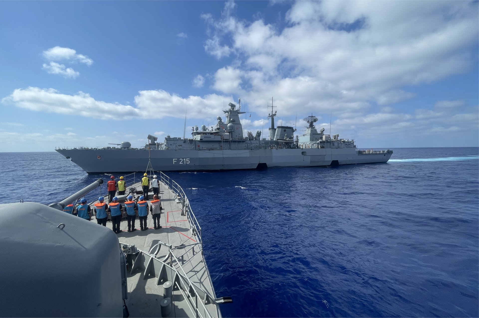 Turkish patrol ship TCG Bandirma conducts joint training with German ...