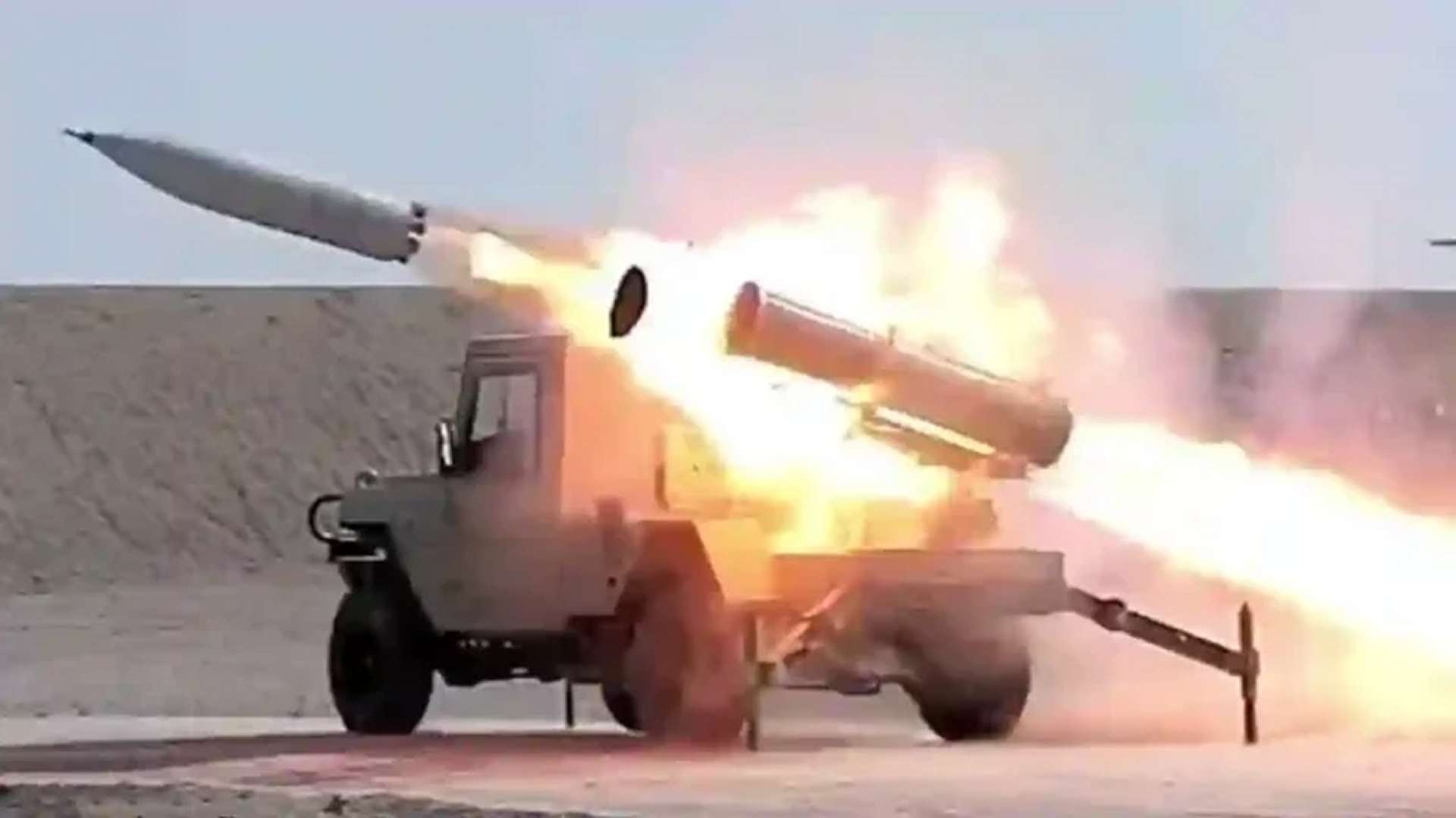 Hezbollah's first attack with Iranian-made Falaq-2 333 mm rockets ...