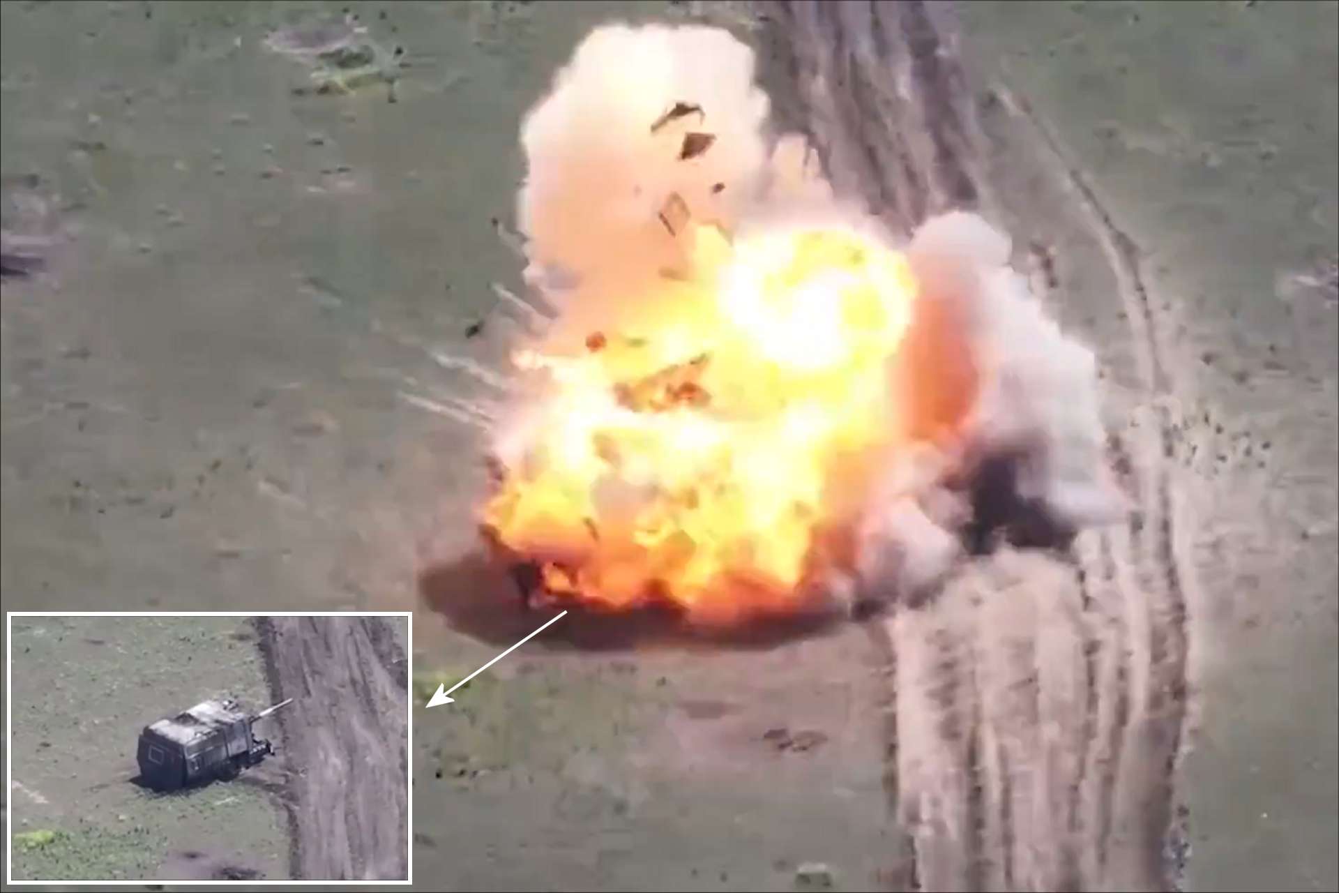 Impressive Destruction of a Russian Turtle Tank in Ukraine