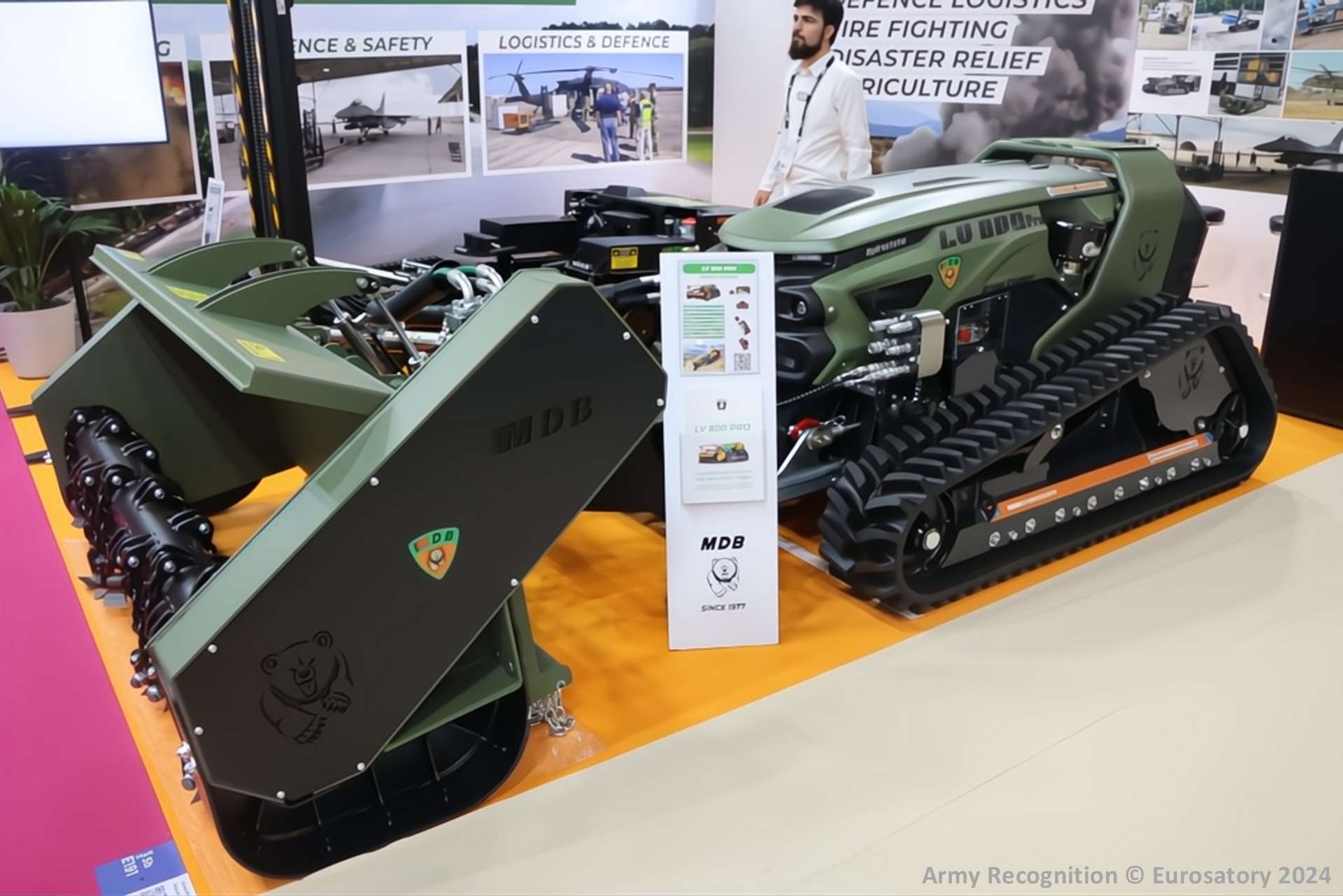 Italian company MDB proposes its LV 800 Pro UGV for steep slope mine clearance