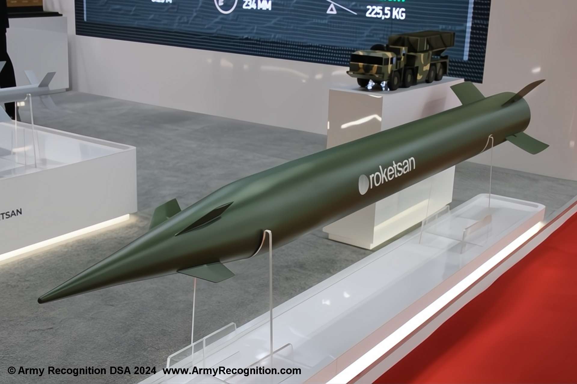 DSA 2024: Turkish Roketsan Showcases TRLG-230 Laser Guided Missile