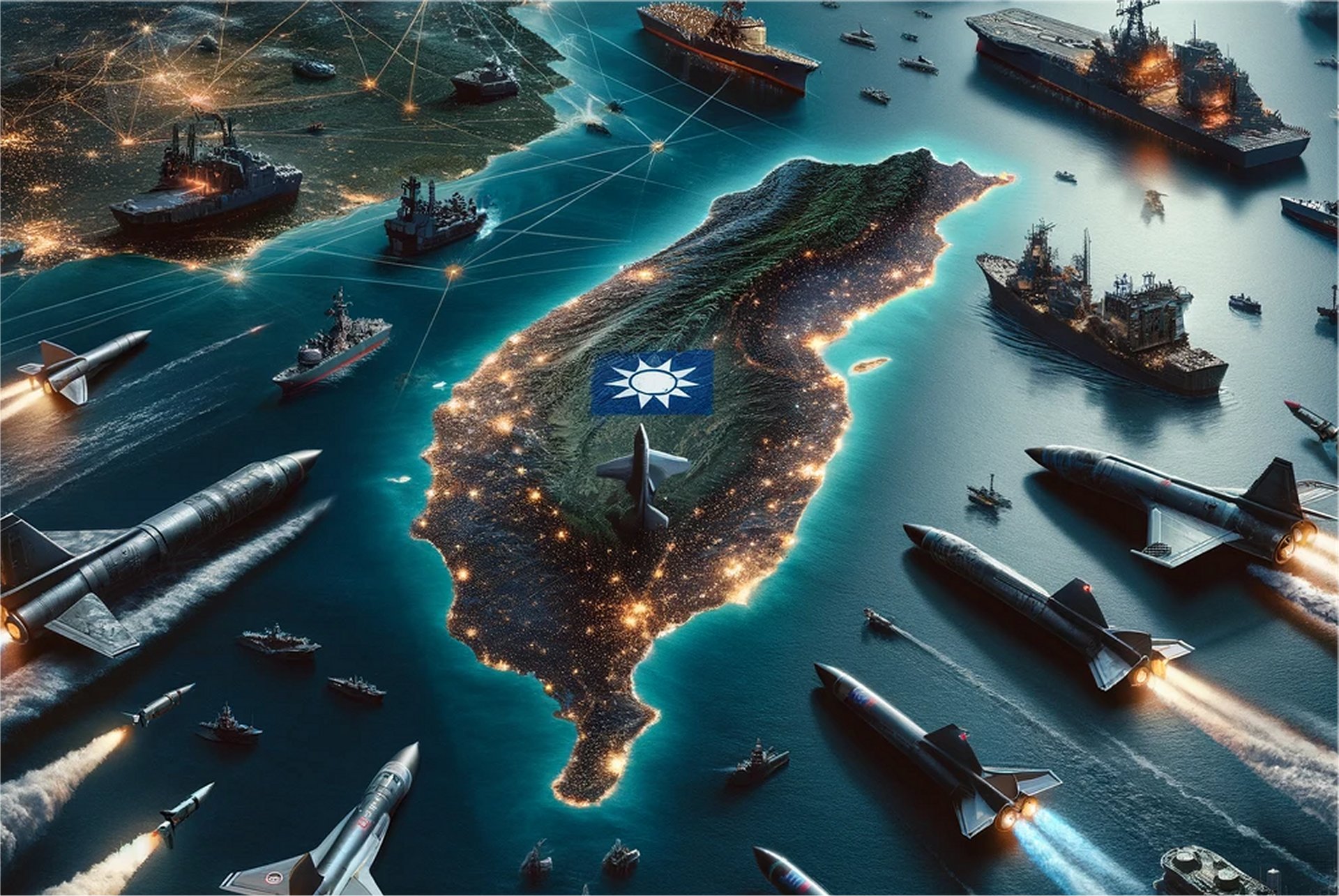 Potential battlegrounds in a US-China conflict over Taiwan