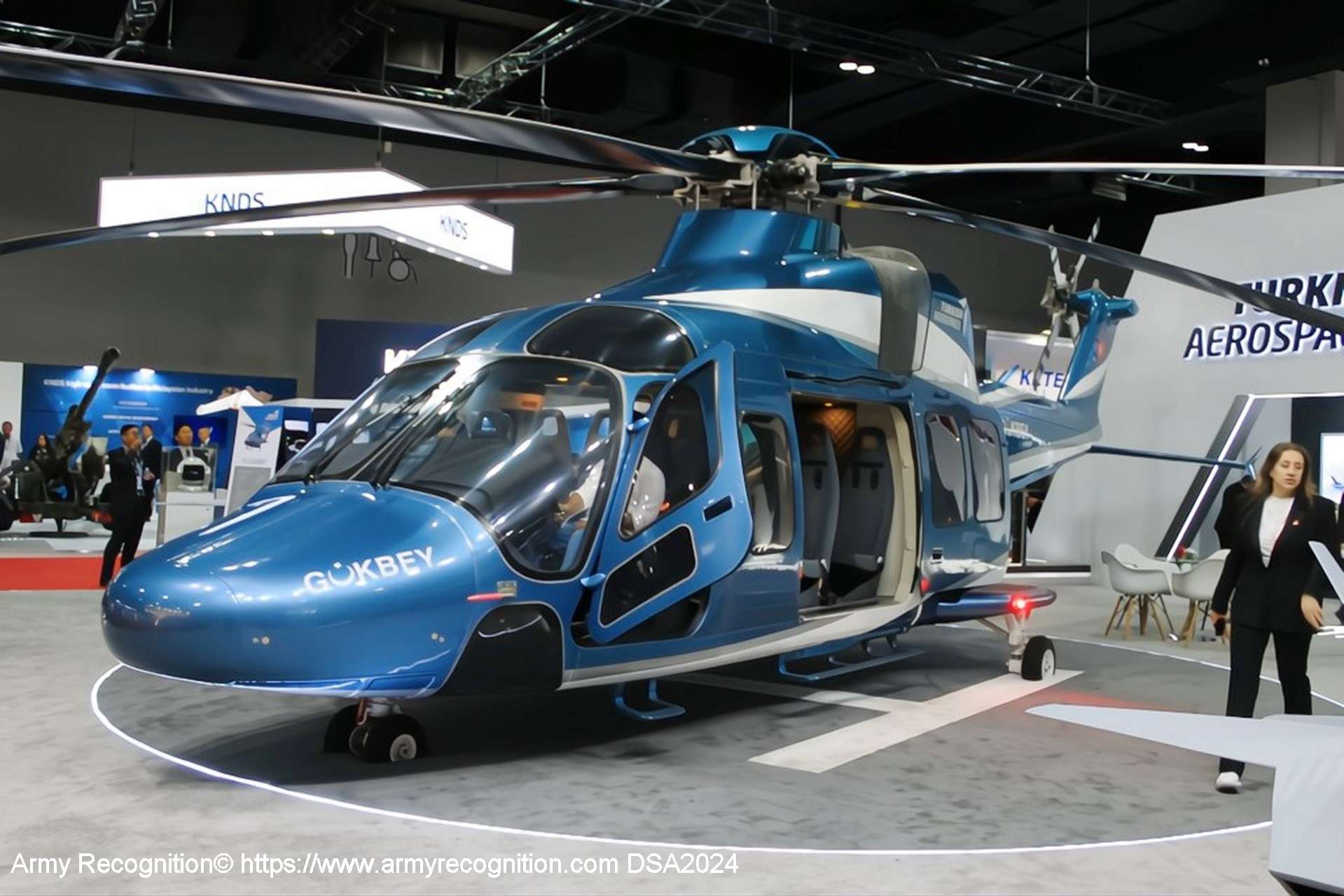 Turkish Aerospace Showcases Multi-Role T625 Gökbey Helicopter at DSA 2024