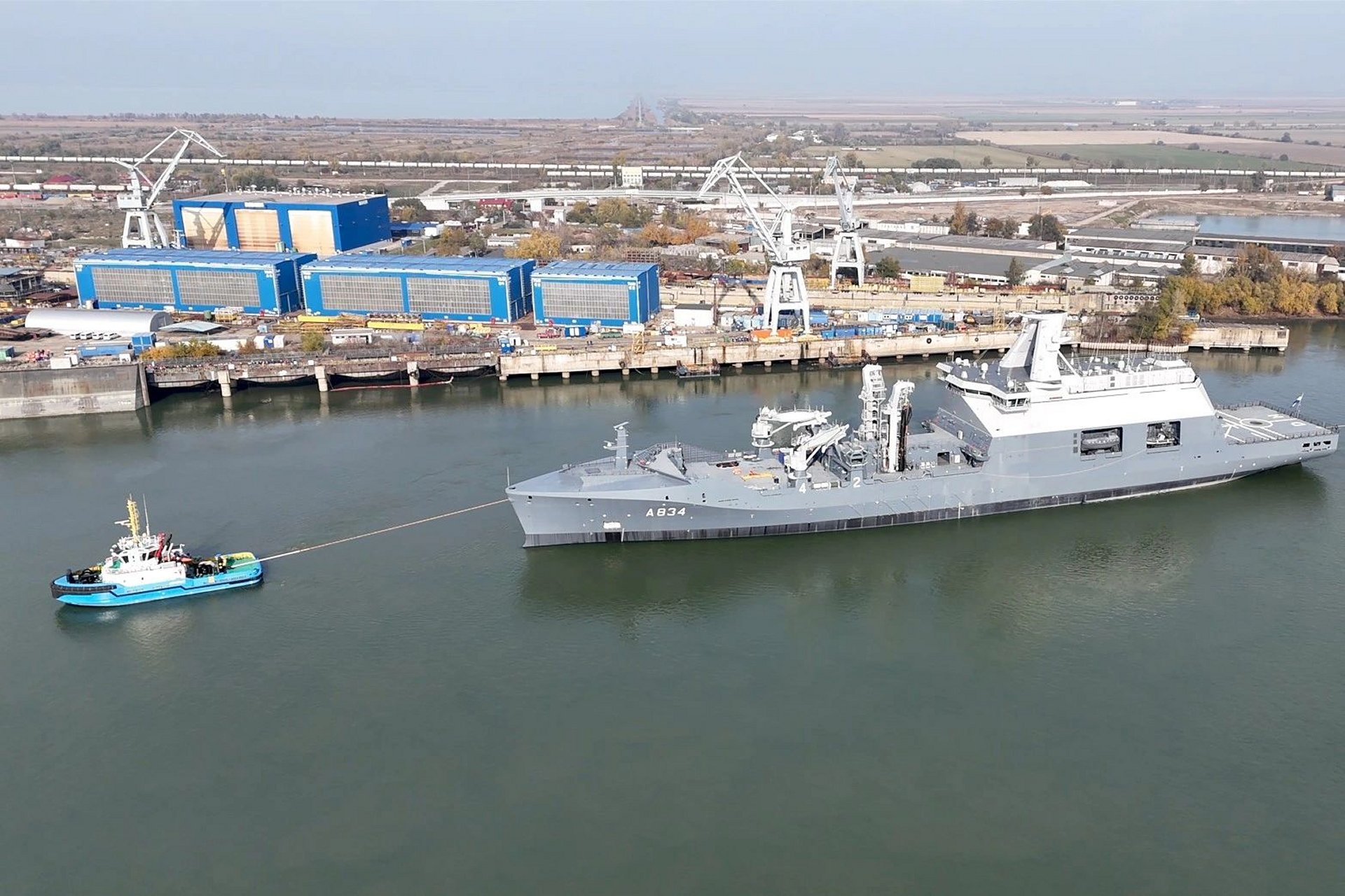 Dutch Navy's Future Combat Support Ship Zr.Ms. Den Helder Begins First ...
