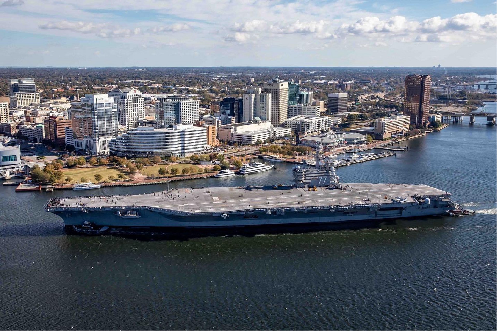 USS George HW Bush aircraft carrier begins sea trials after major 10 ...