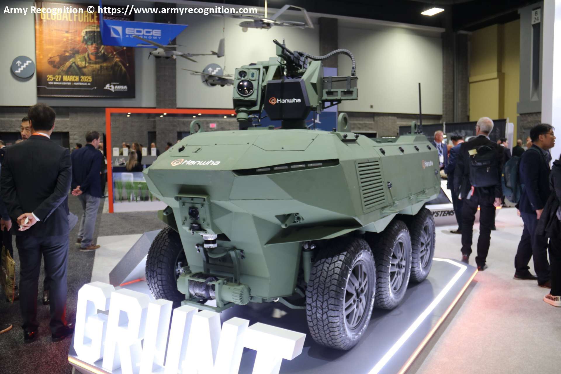 Hanwha Unveils Hybrid GRUNT UGV with RCWS at AUSA 2024 for Infantry ...