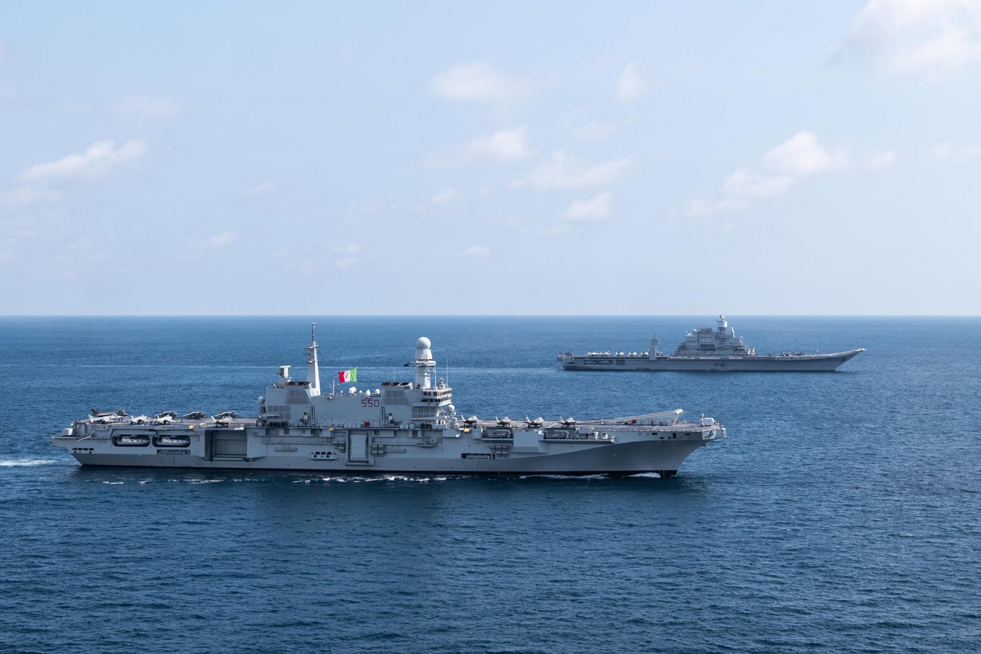Italian Carrier Strike Group conducts joint exercises with Indian Navy ...