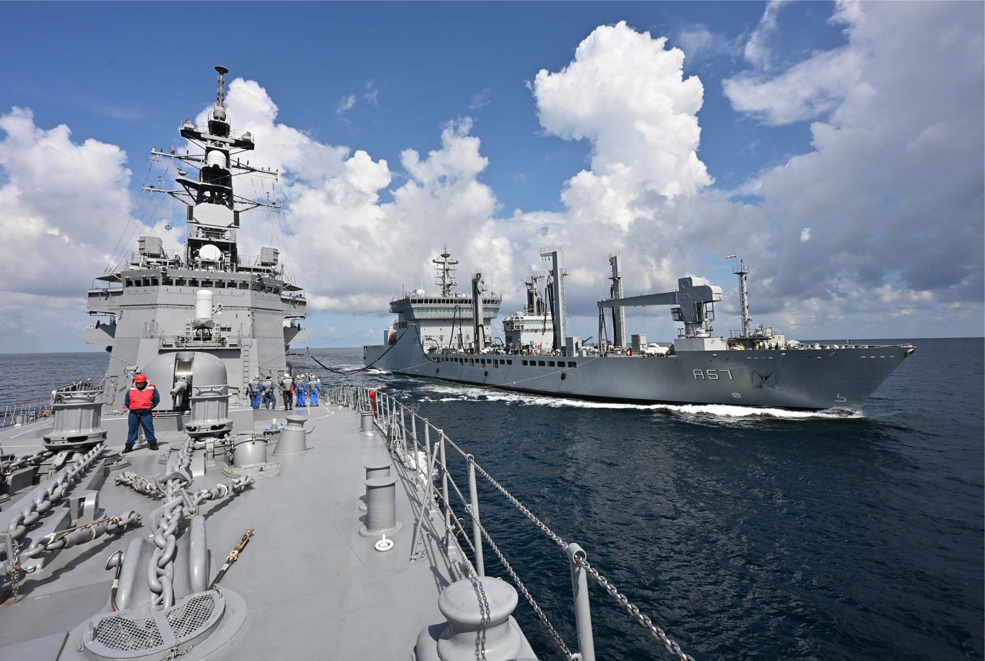 Japan JS Ariake and India INS Shakti conduct joint naval exercise in ...