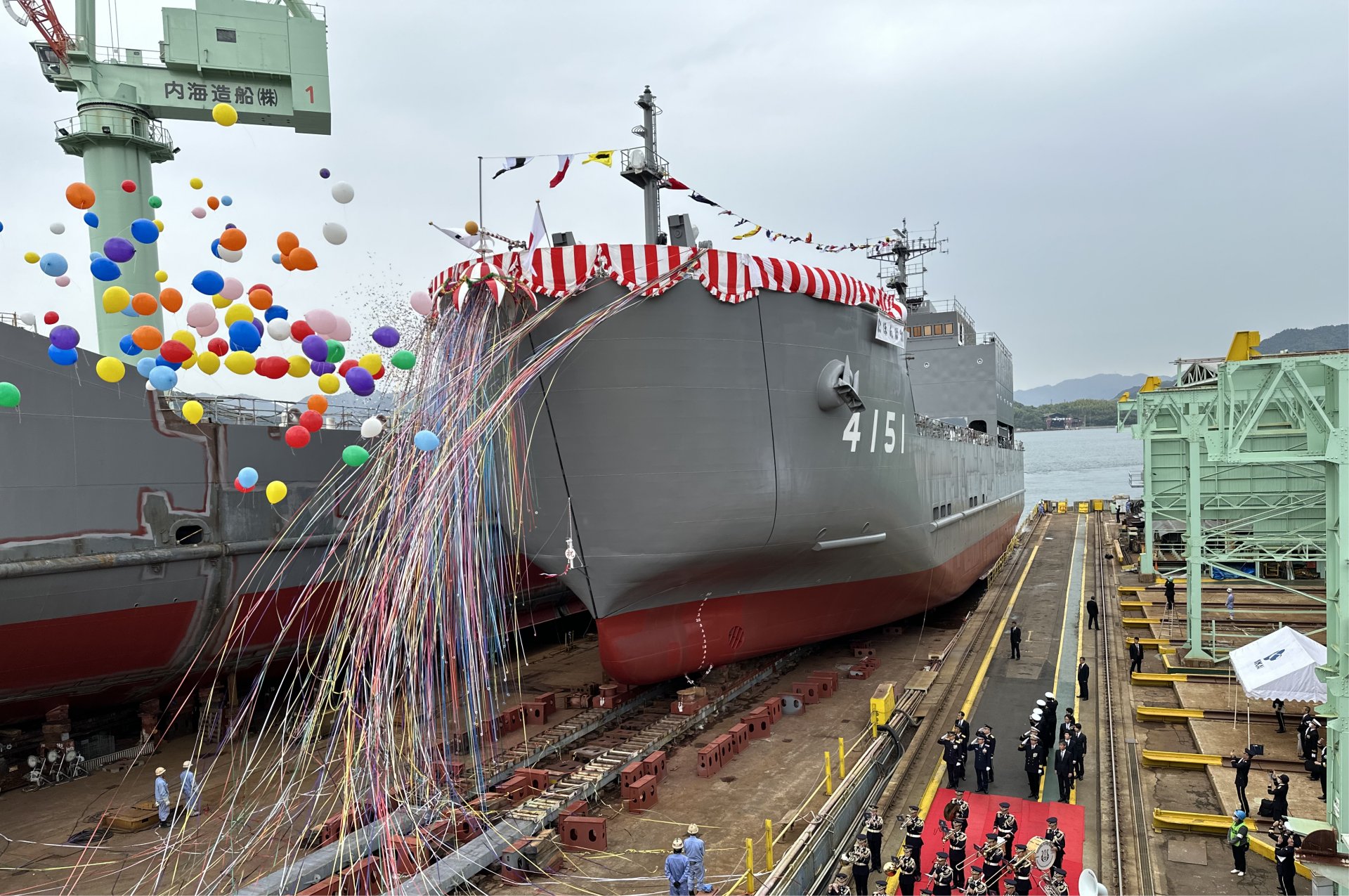 LCU Nihonbare Joins Japan's Defense Fleet in Naikai Shipbuilding Launch