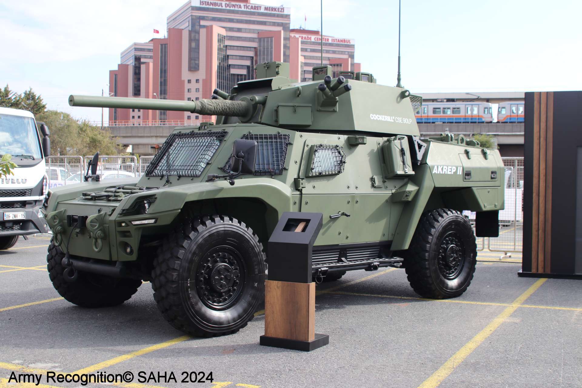 Otokar Exhibits Akrep II Fitted with Cockerill 90mm Turret for Increased Firepower