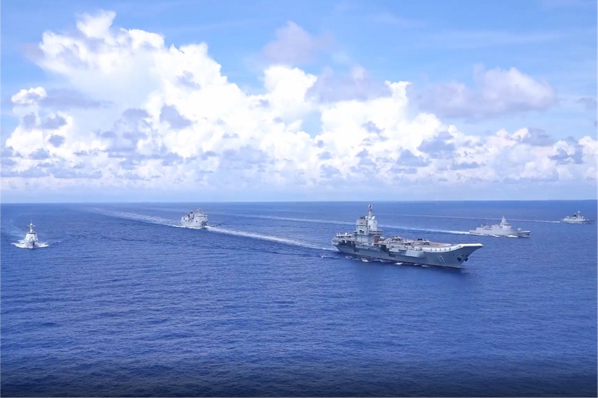 China's Navy launches first-ever three aircraft carrier deployment ...