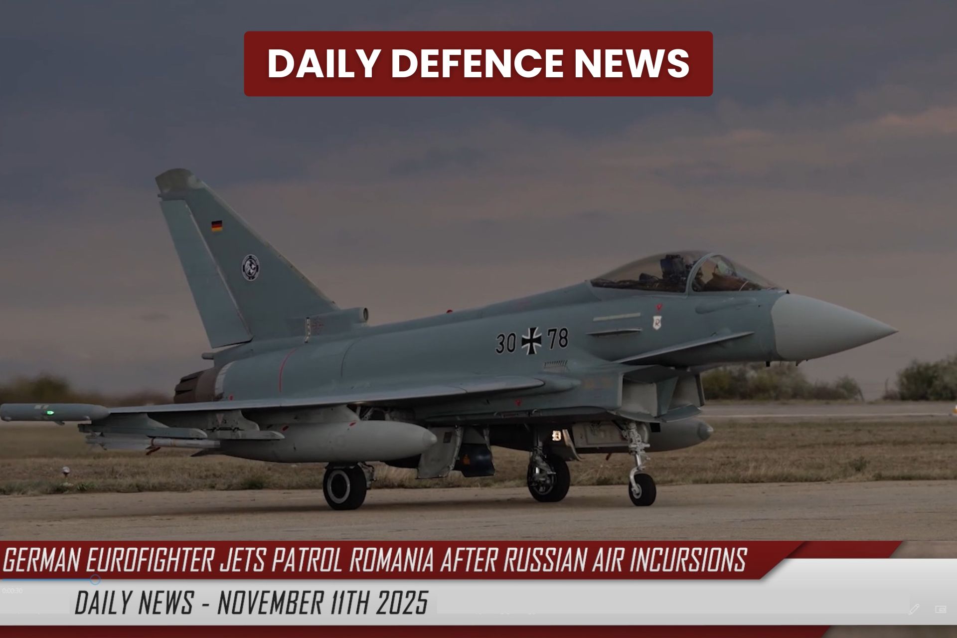 German Eurofighter Jets Patrol Romania After Russian Air Incursions
